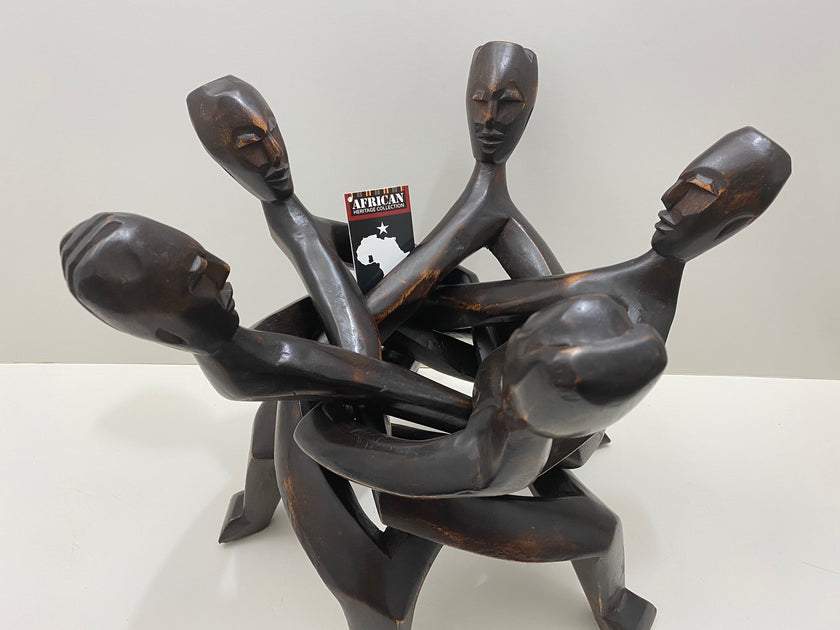 Five-Headed Unity Carving – African Heritage Collection