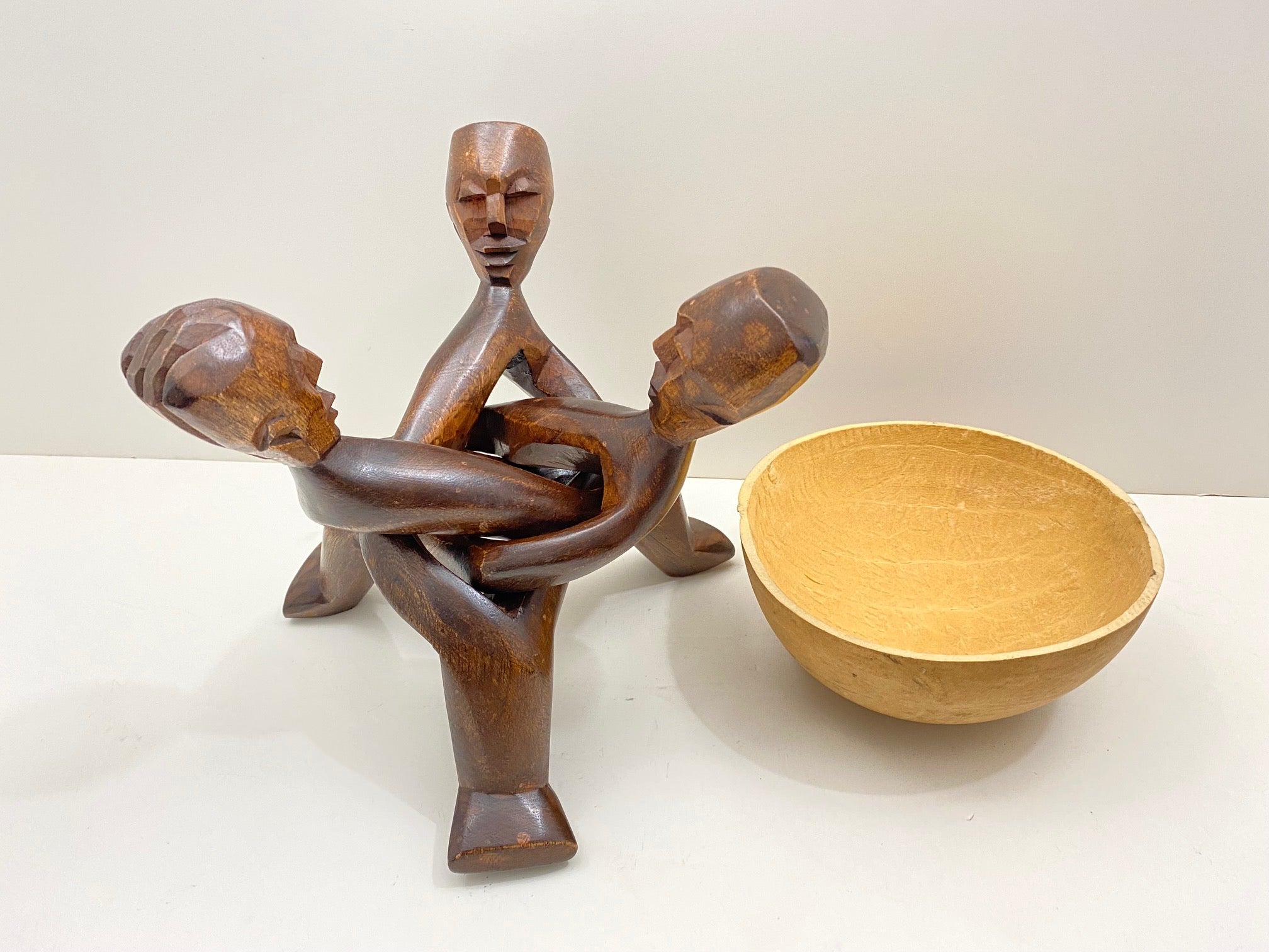 Three - Head Unity Carving | African Heritage Collection