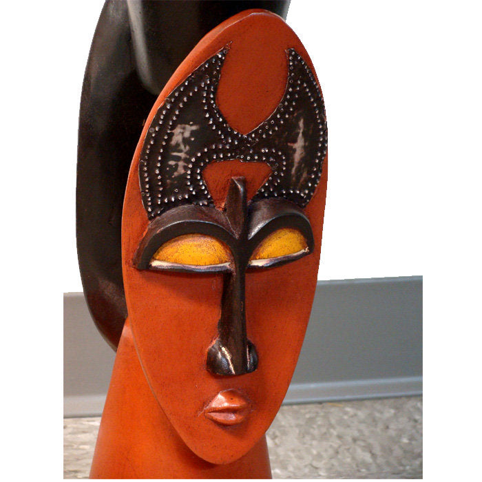 Wisdom Mask End Table & Pedestal | African Heritage Collection